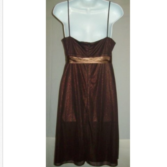 Onyx Nite | Dresses | Onyx Nite Dress Brown Shimmer Cocktail Evening ...